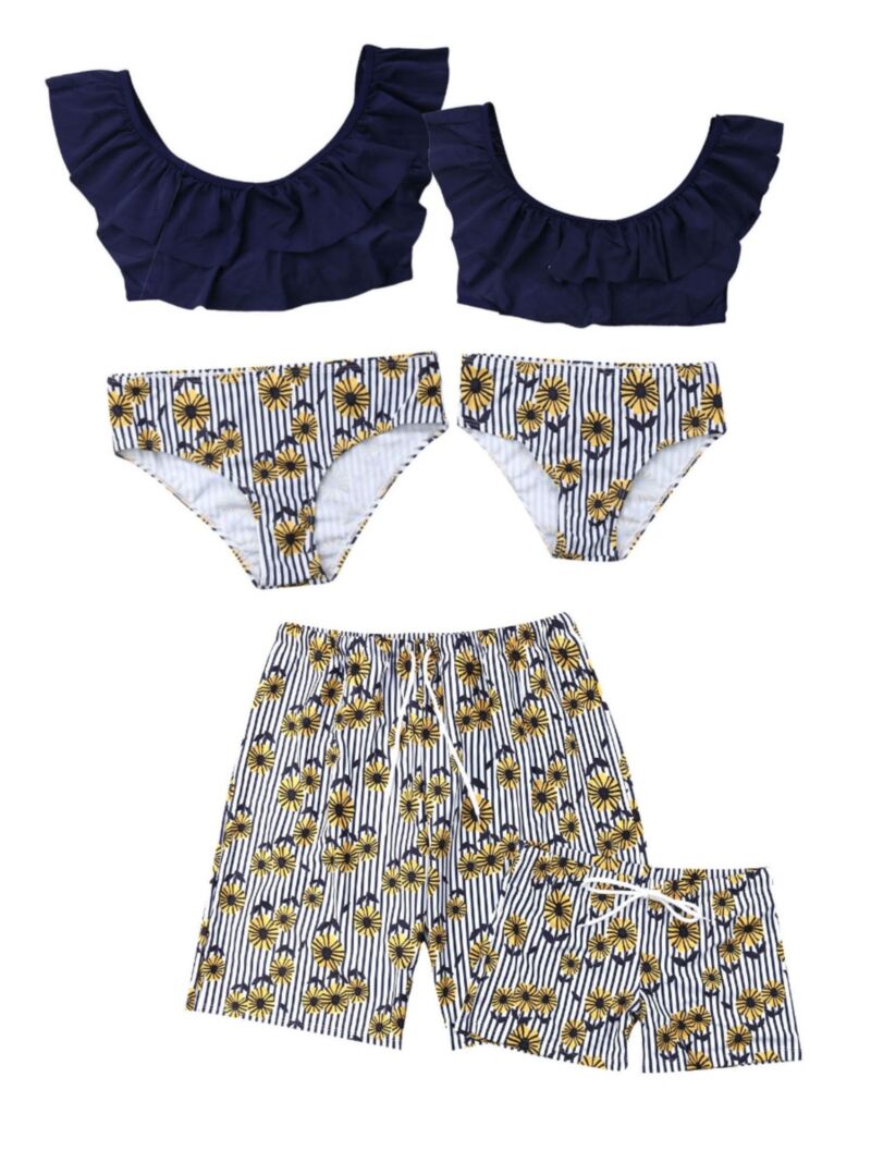 Wholesale Family Matching Flower Print Tankini for Mom