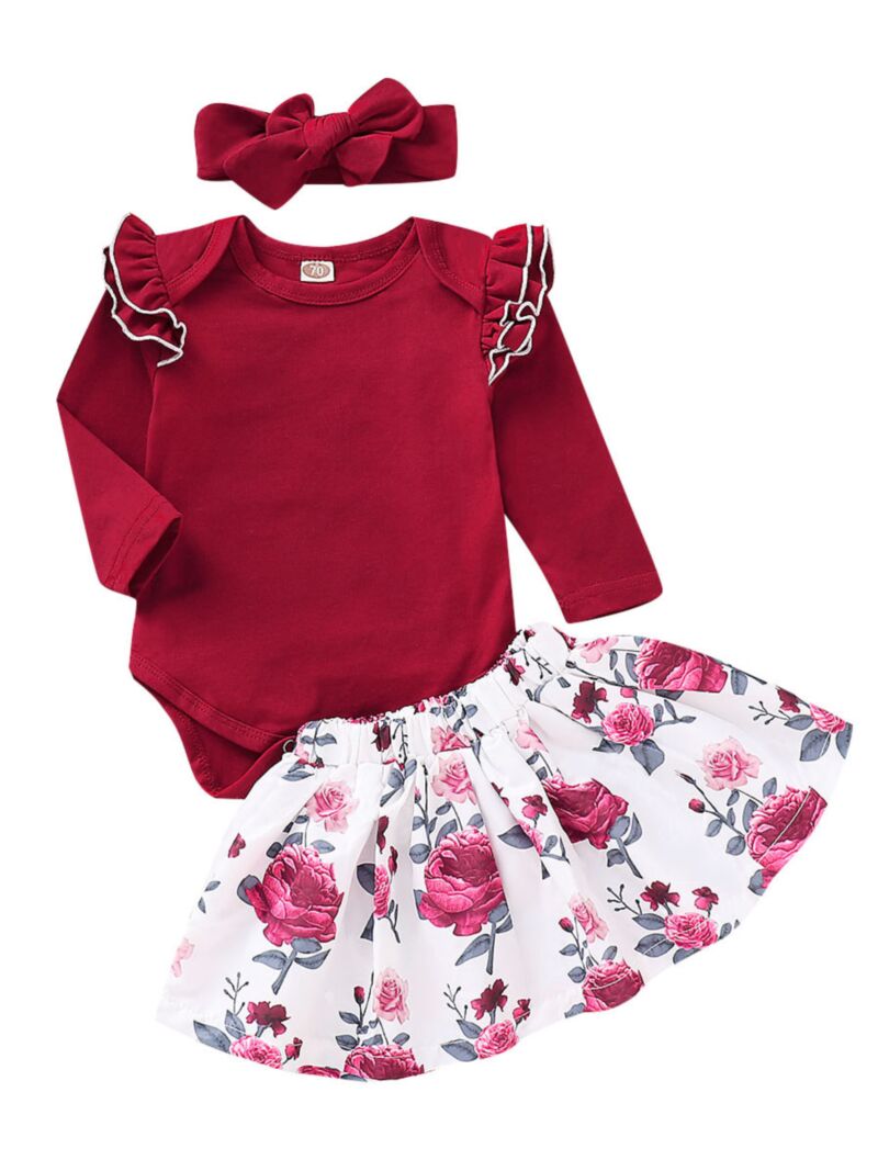 Wholesale 3-Piece Spring Baby Girl Clothes Outfits Long