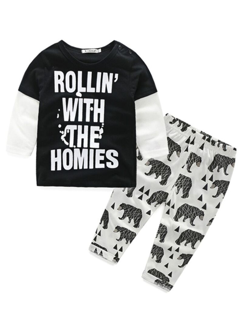 Wholesale 2-Piece Spring Baby Boy Clothes Outfits Rolli