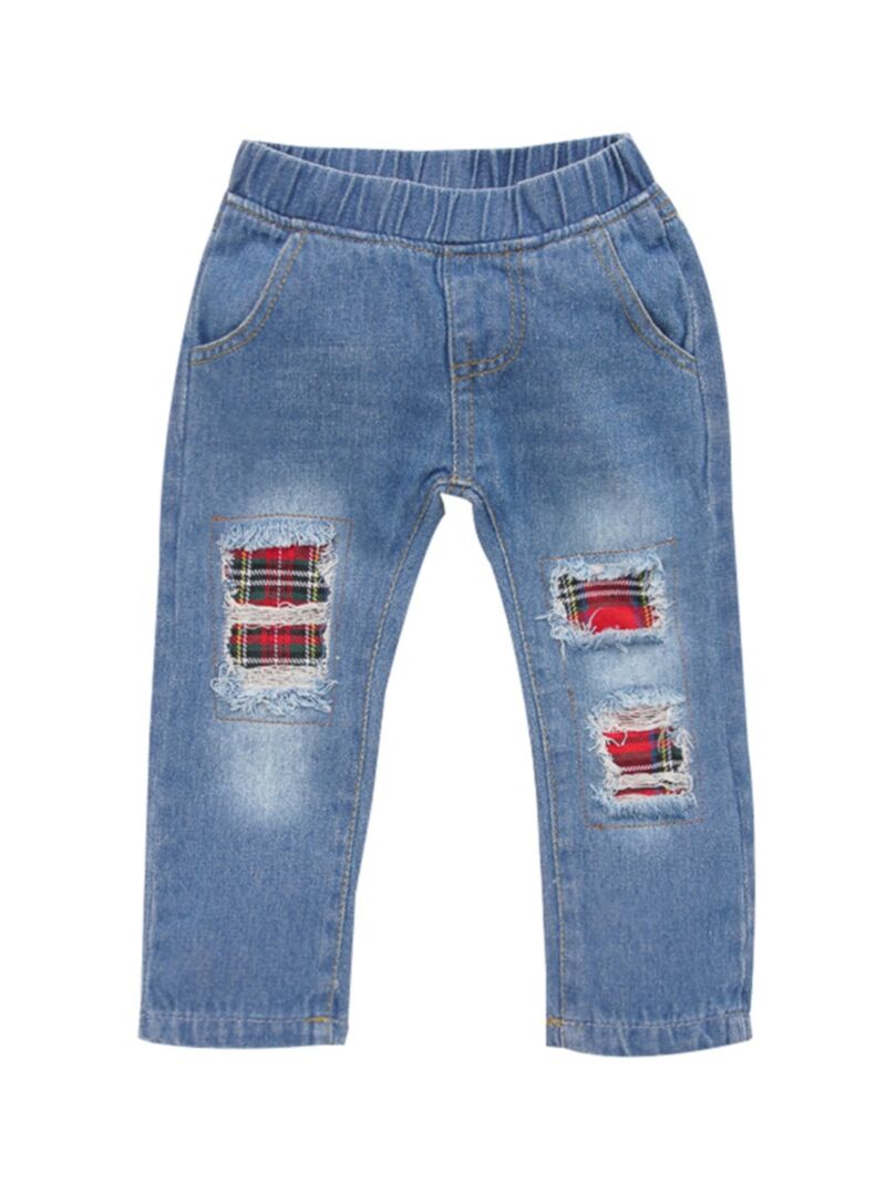Wholesale Stylish Baby Toddler Ripped Jeans 19083071