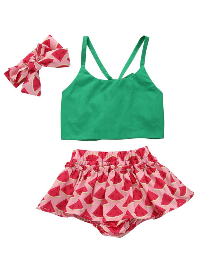 Wholesale 3-Piece Cute Summer Baby Girl Melons Clothes