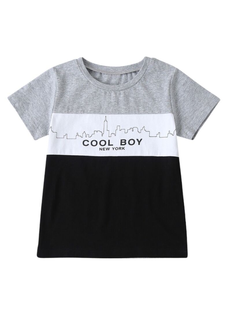 Wholesale Kid Boy Color Blocking Cool Boy T-Shirt 20070