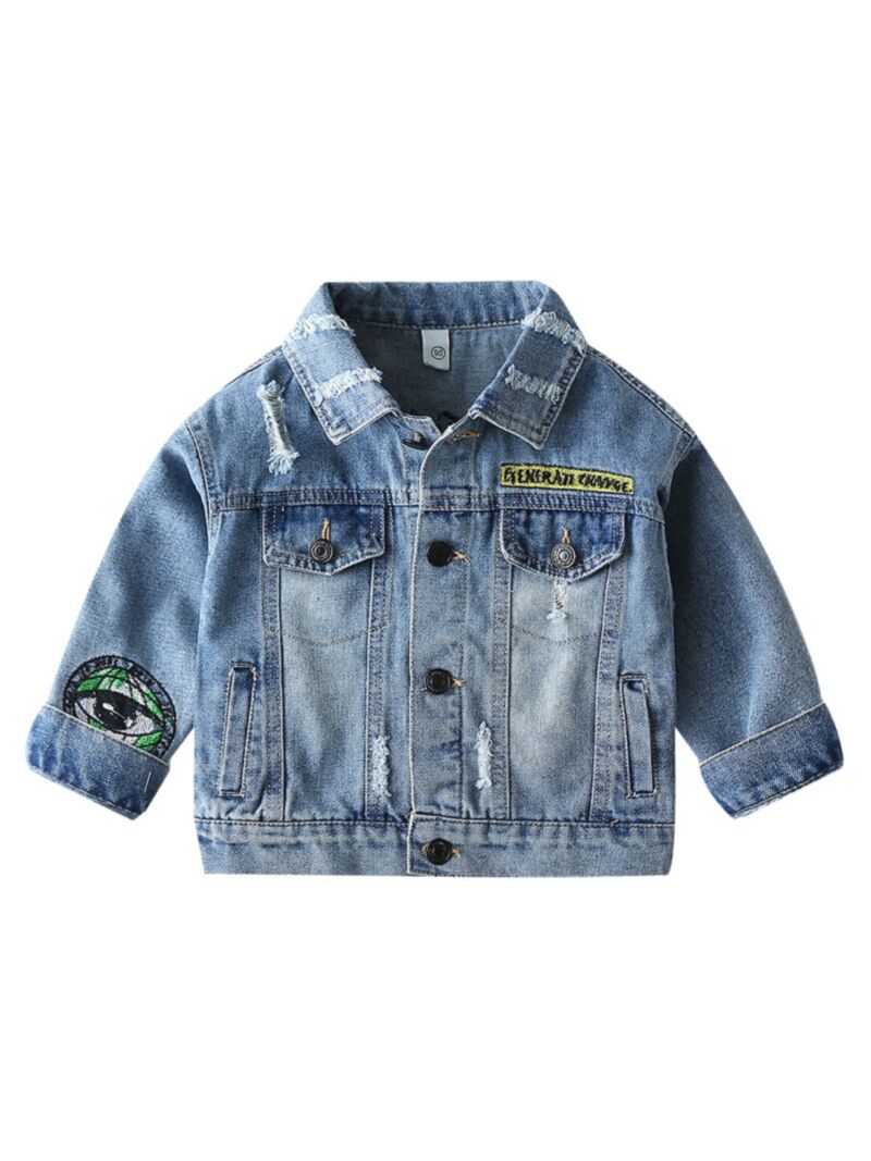 Wholesale Little Boy Letter Pattern Denim Jacket 200723