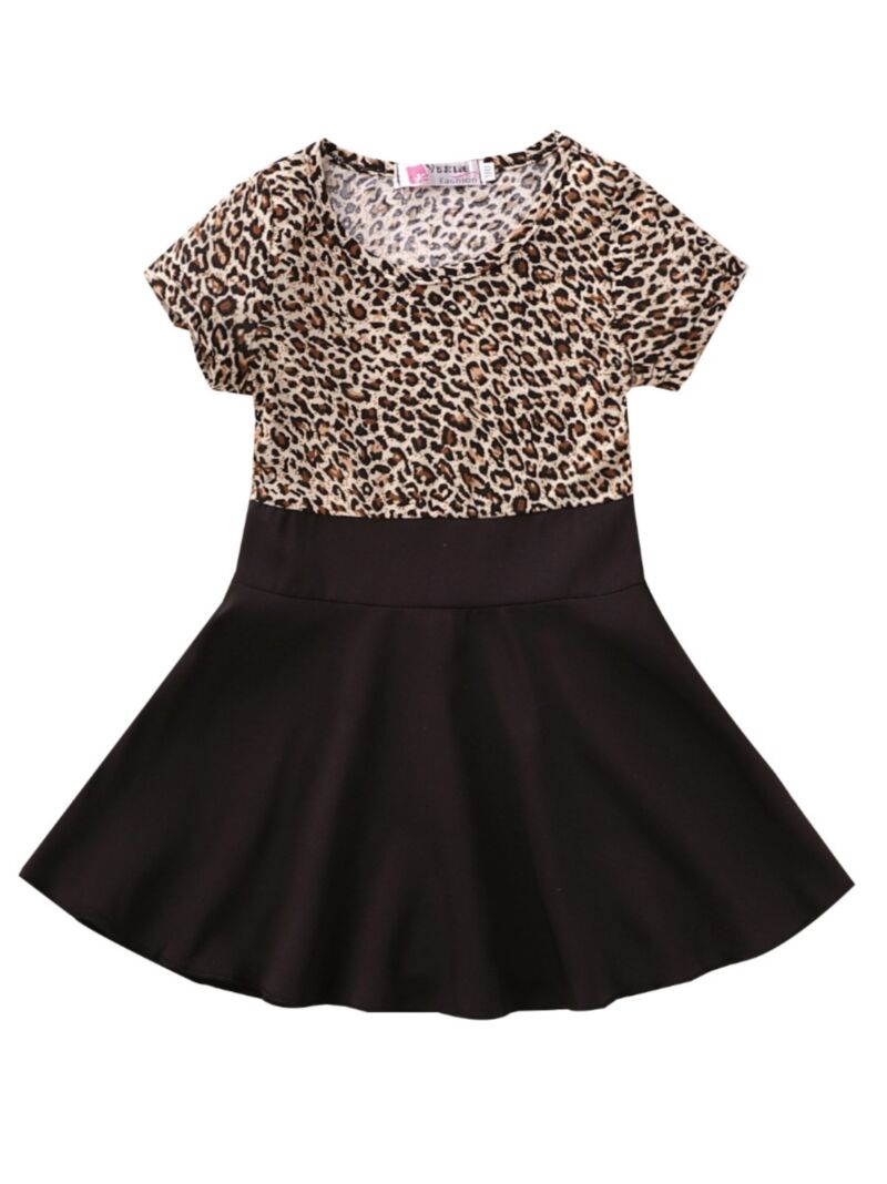 Wholesale Little Girl Leopard A-Line Dress 200728578