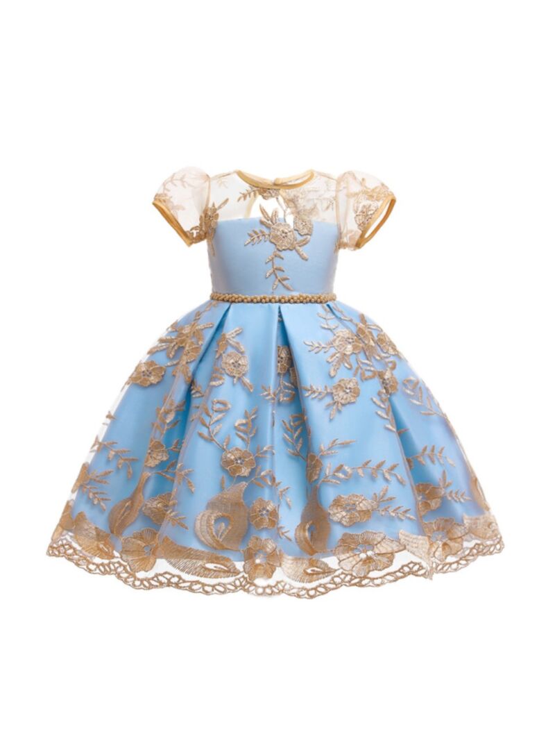 Wholesale Kid Girl Patty Wedding Embroidered Flowers Be