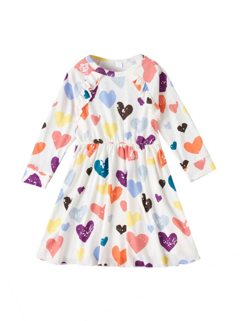 Wholesale Kid Girl Colorful Love Heart Dress 20111531