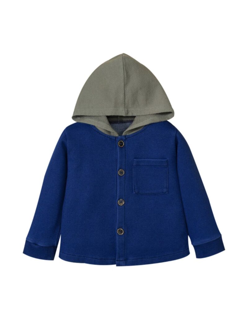 Wholesale Kid Button Up Hooded Jacket 210113505 - kiski
