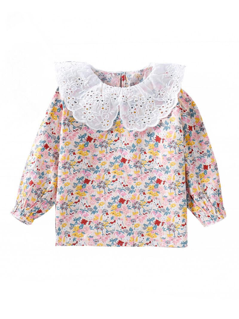 Wholesale Kid Girl Floral Doll Collar Top 210118399 - k