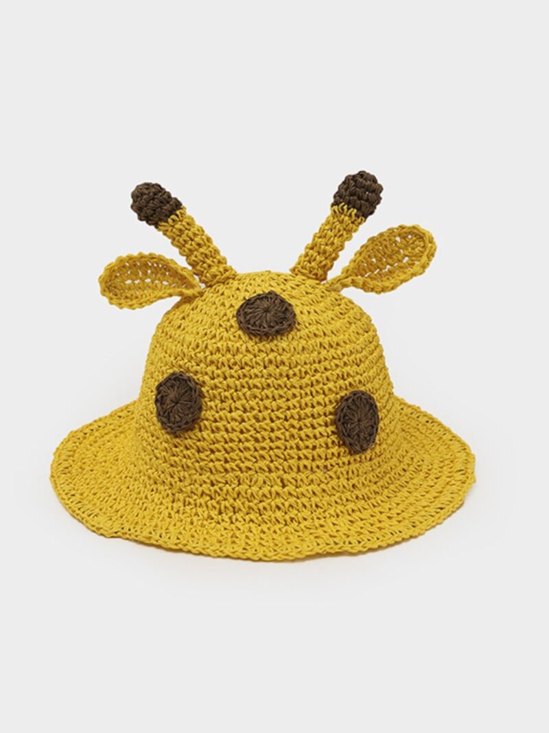 Wholesale Toddler Giraffe Straw Bucket Hat 210513480