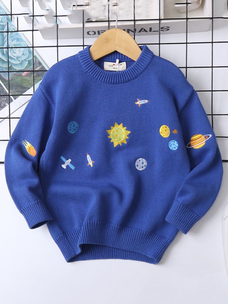 Wholesale Embroidered Planet Big Boy Sweater 210806067