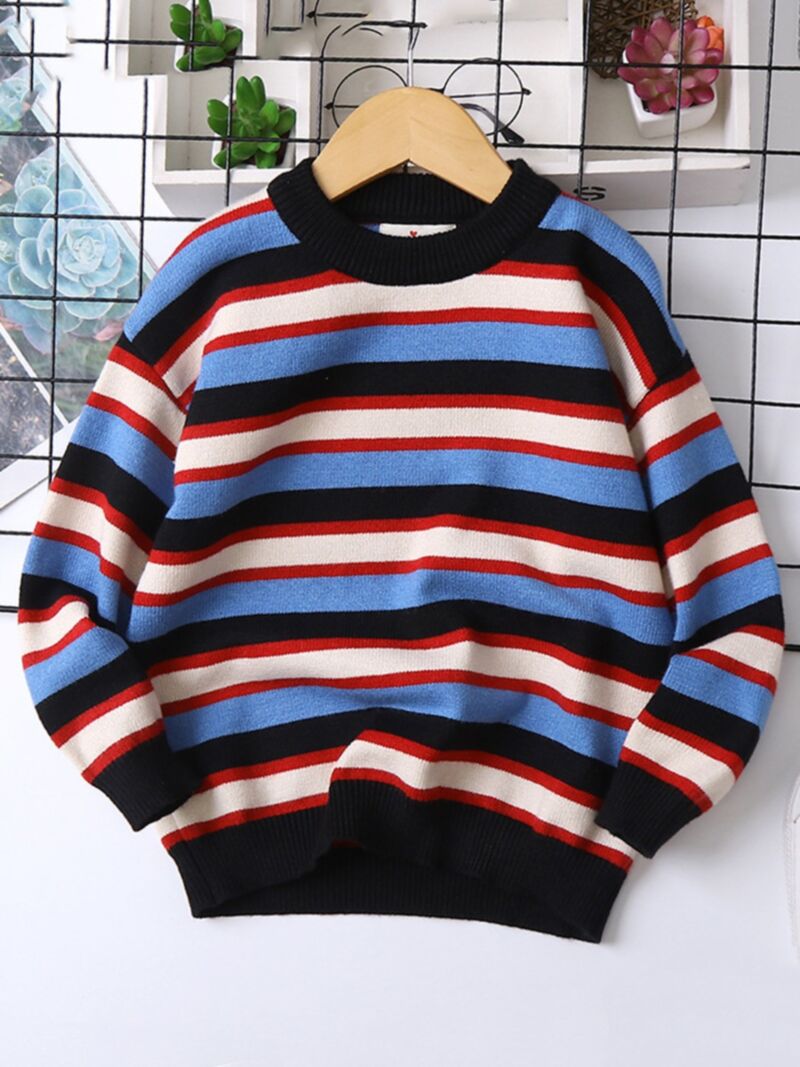 Wholesale Big Boy Striped Sweater 210806202 210806202