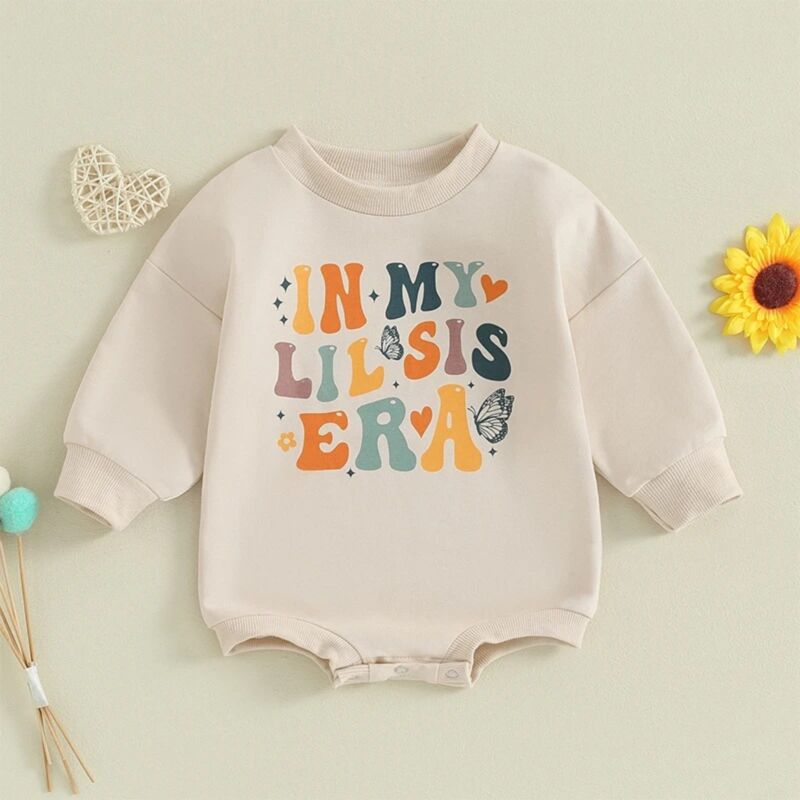Wholesale 0-18M Baby Onesies Letter Printed Long Sleeve