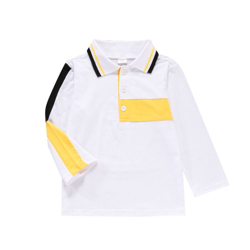Wholesale Color Blocking Polo Shirts Boy Clothing Whole