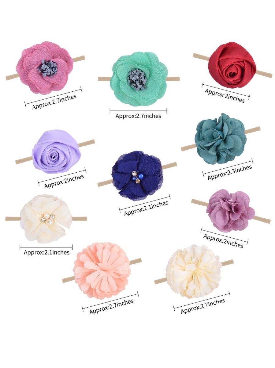 Wholesale 10 Pack Stylish Girl Random Color Flower Head